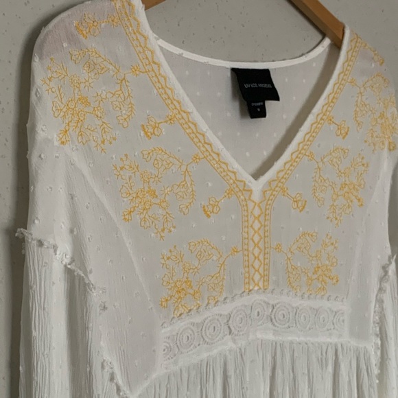Liv Los Angeles | Tops | Liv Los Angeles Boho Embroidered Cotton Tunic ...